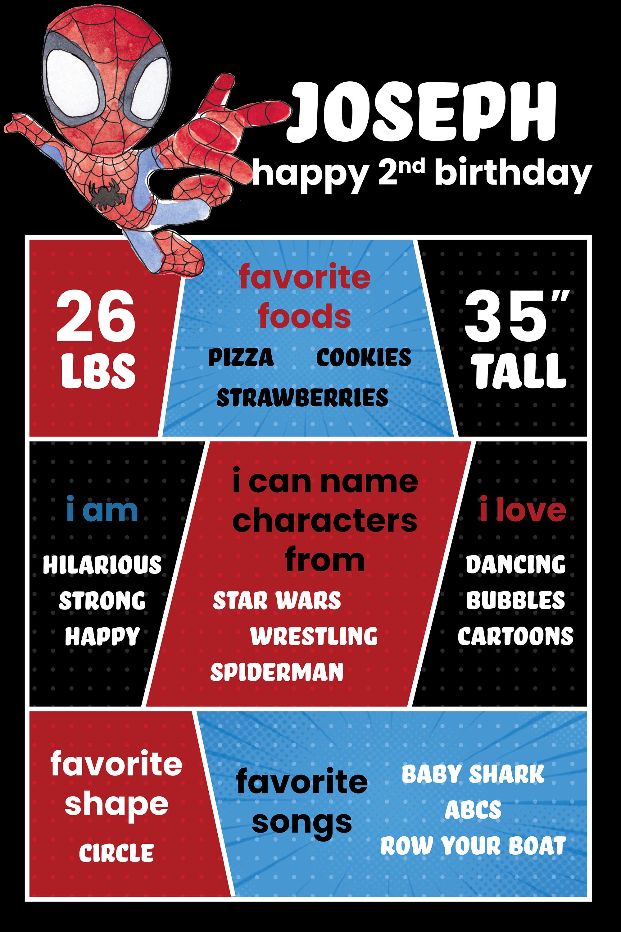 Spidey and His Amazing Friends, Birthday Decorations, Milestone Sign ...