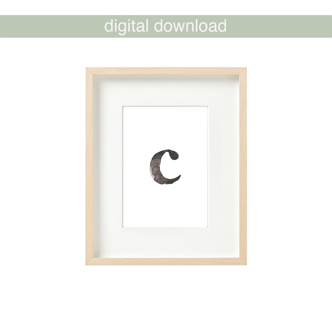 Letter C, Digital Download, Digital Download Art, Digital Download Wall ...