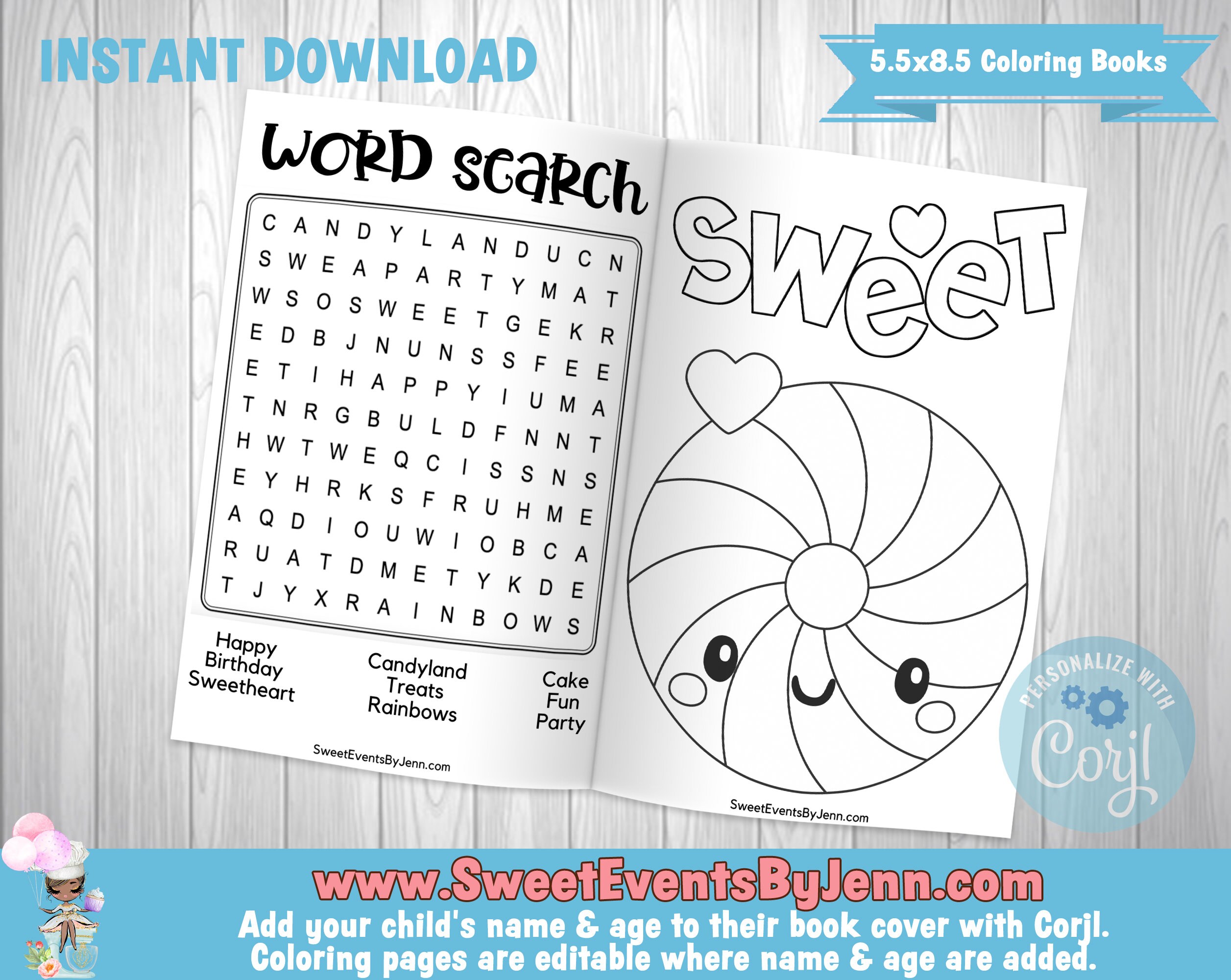 Candy Land Coloring Book Candyland Printable Coloring Book - Etsy