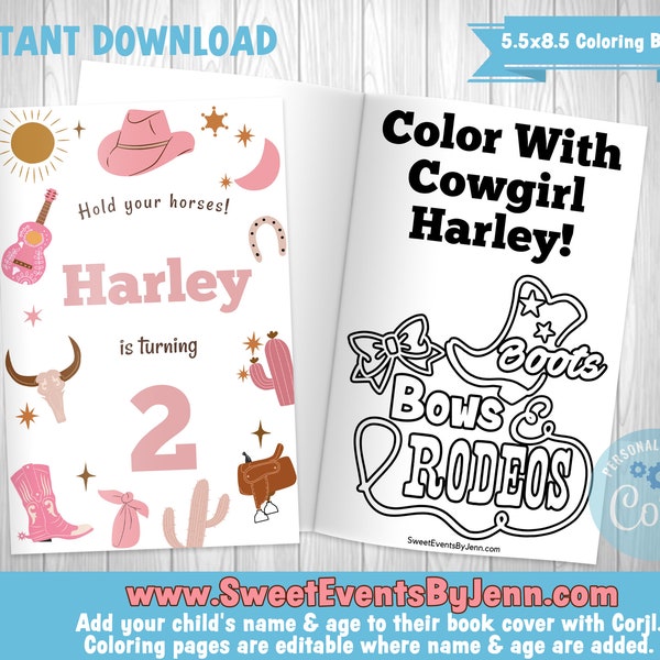 1st Rodeo Coloring Pages - Etsy
