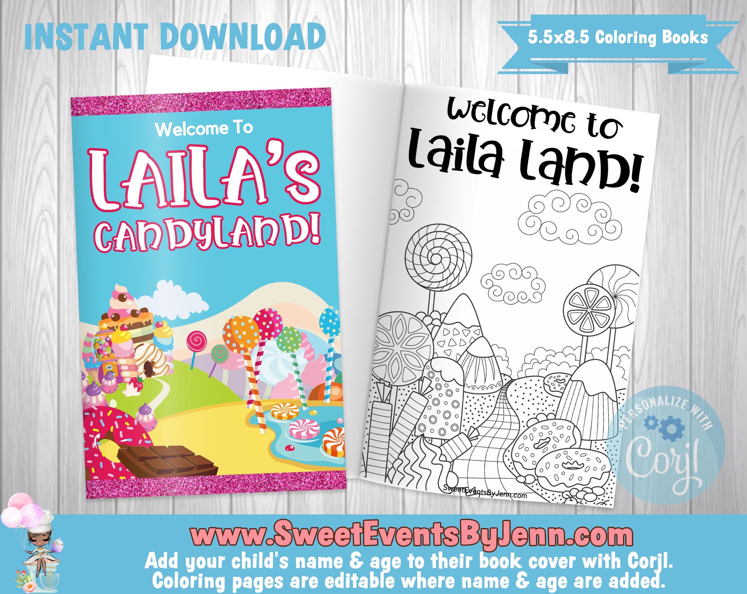 Candy Land Coloring Book Candyland Printable Coloring Book - Etsy