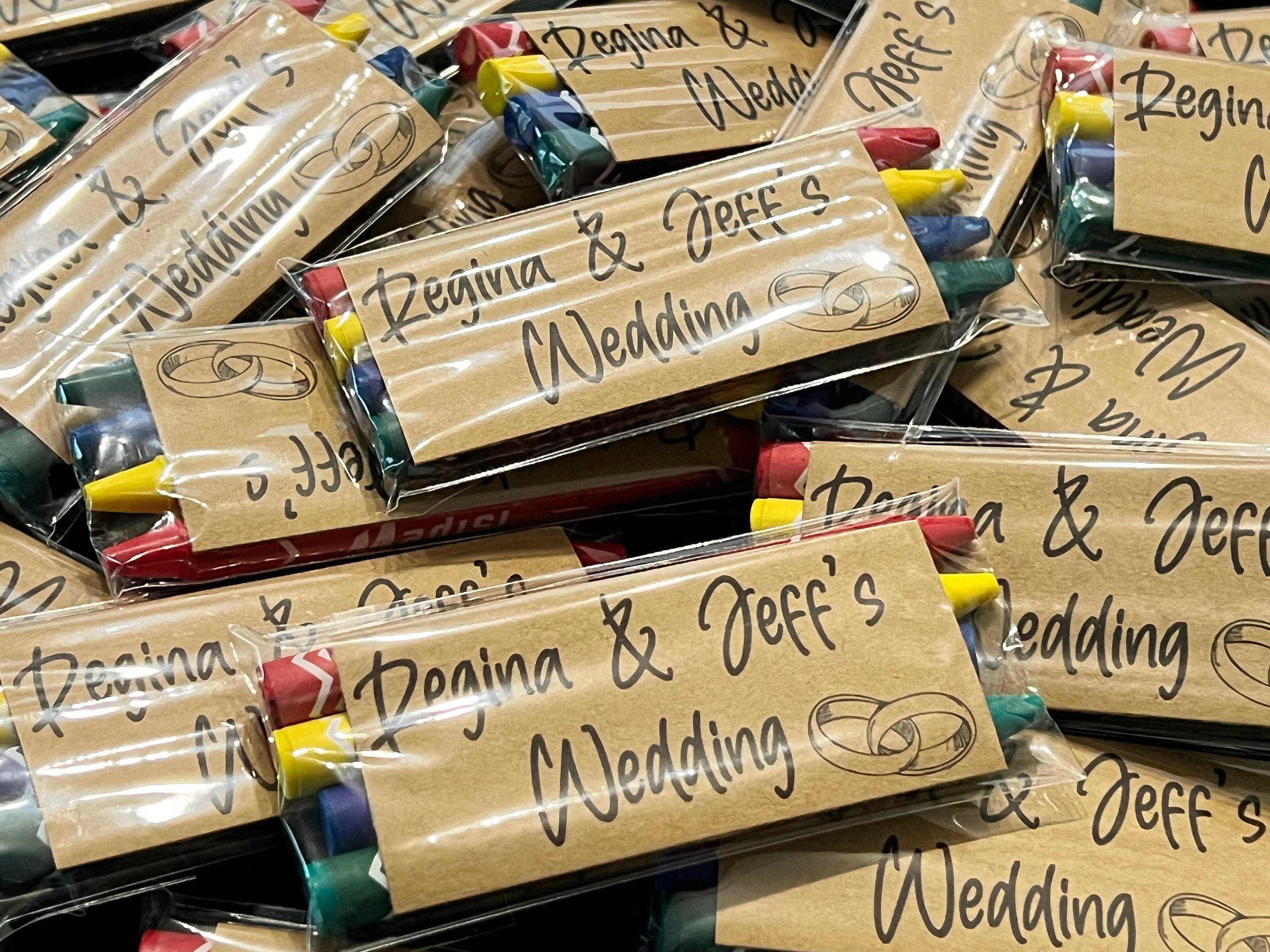 Personalized Wedding Crayon Favors: Bulk Coloring Packs - Etsy