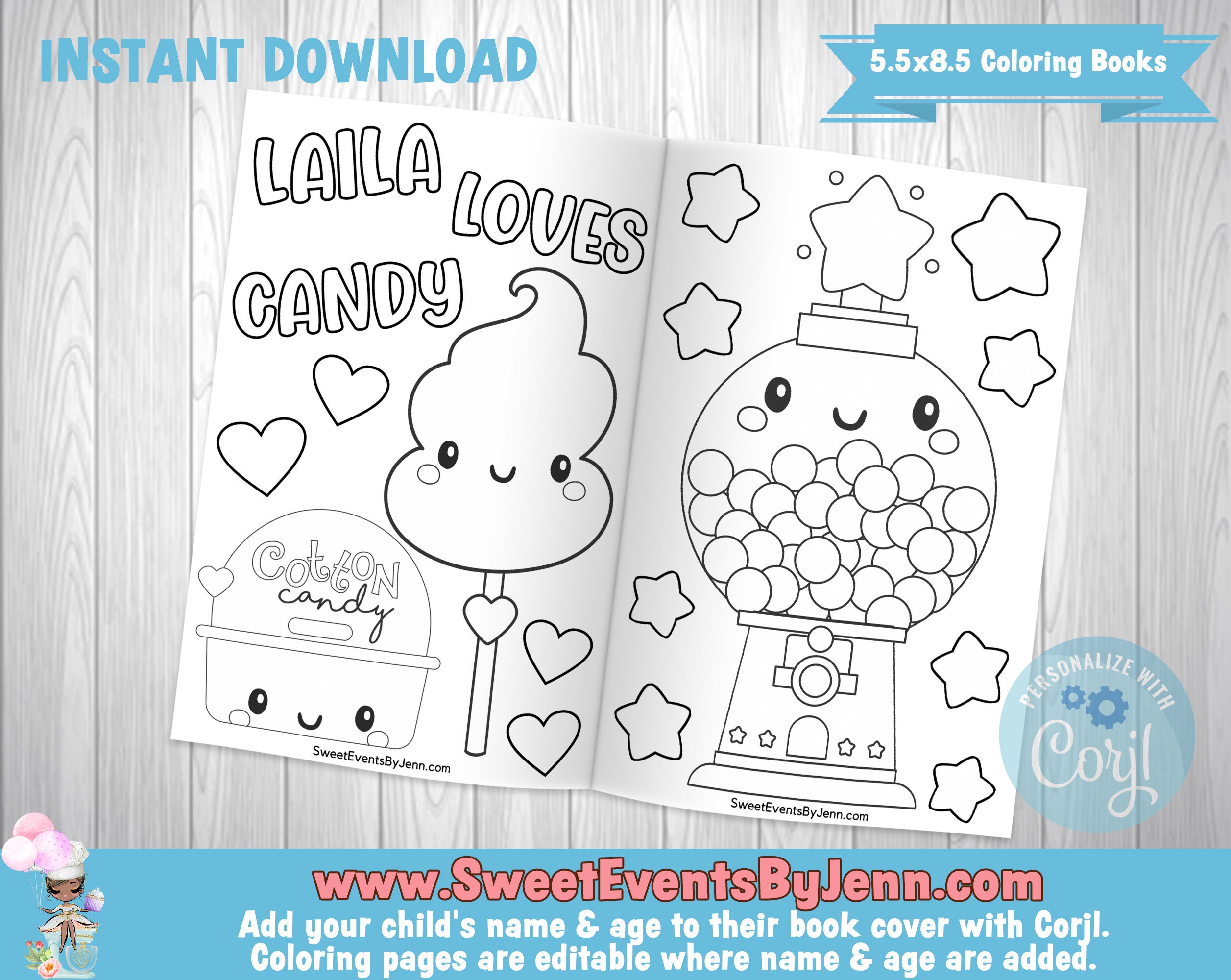 Candy Land Coloring Book Candyland Printable Coloring Book - Etsy