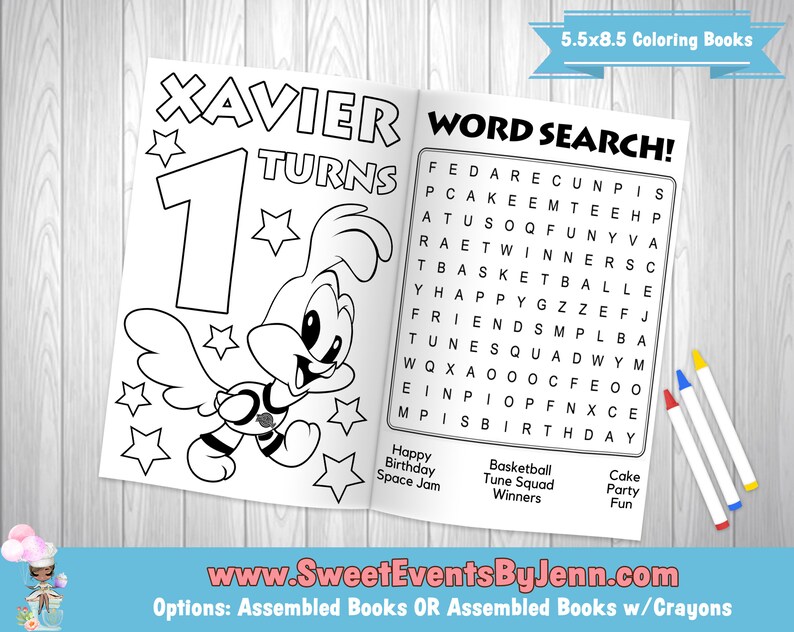 Custom Basketball Coloring Book and Crayons Boy's - Etsy