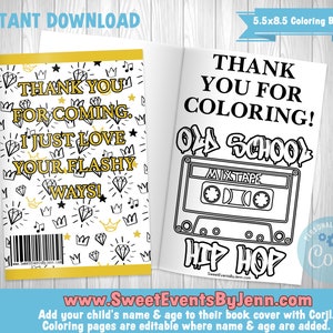 Notorious One 1st Birthday Coloring Book: Editable Pages (digital ...