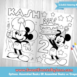 Custom Coloring Book and Crayons - 1st Birthday Coloring Books - Boy's ...