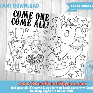 Circus Carnival Coloring Book Printable Coloring Book - Etsy