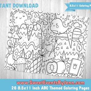 ABC Alphabet Coloring Pages - 26 Printable Alphabet Coloring Pages ...