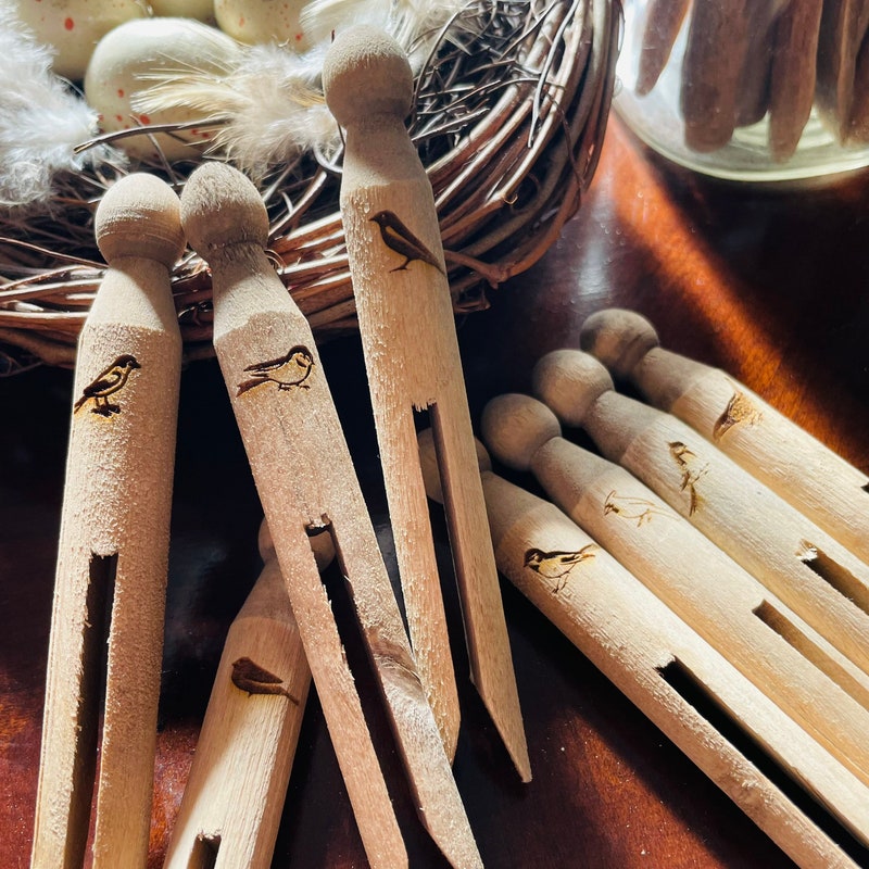 Round Wooden Clothes Pins - Etsy