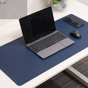 Mouse Pad Desk Pad Table Mat Solid Color Waterproof PU Leather - Etsy