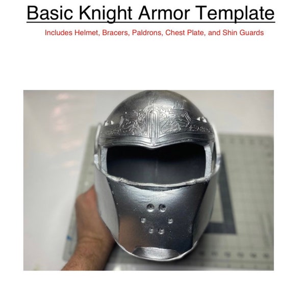 Knight Helmet Template - Etsy