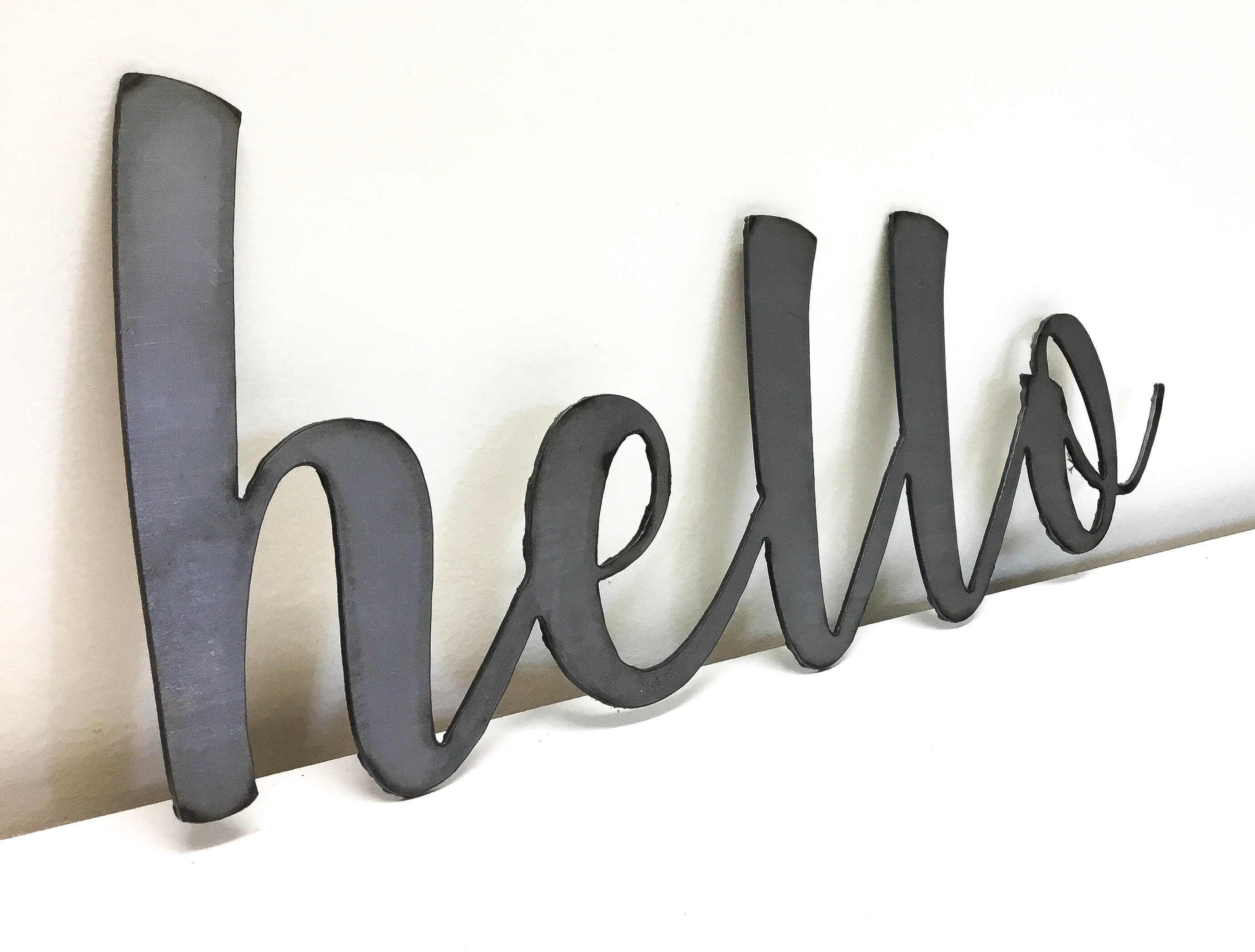 Metal Hello sign for Front door or Entryway decor-Farmhouse | Etsy