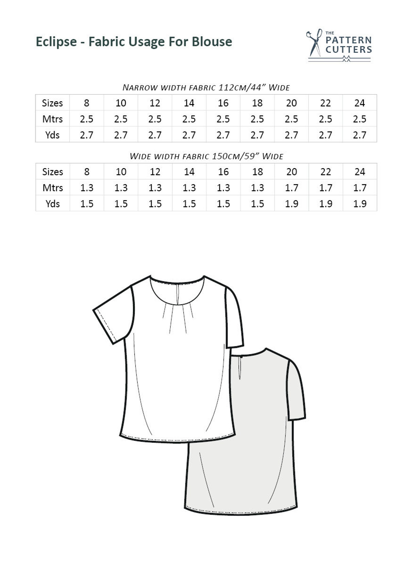 Shell Blouse PDF Pattern, Eclipse Shell Blouse - Etsy