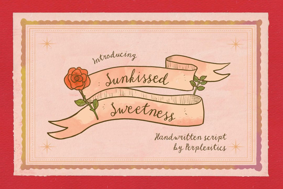 Handwritten Script Font Romance Cursive Font for Whimsical Wedding Font ...