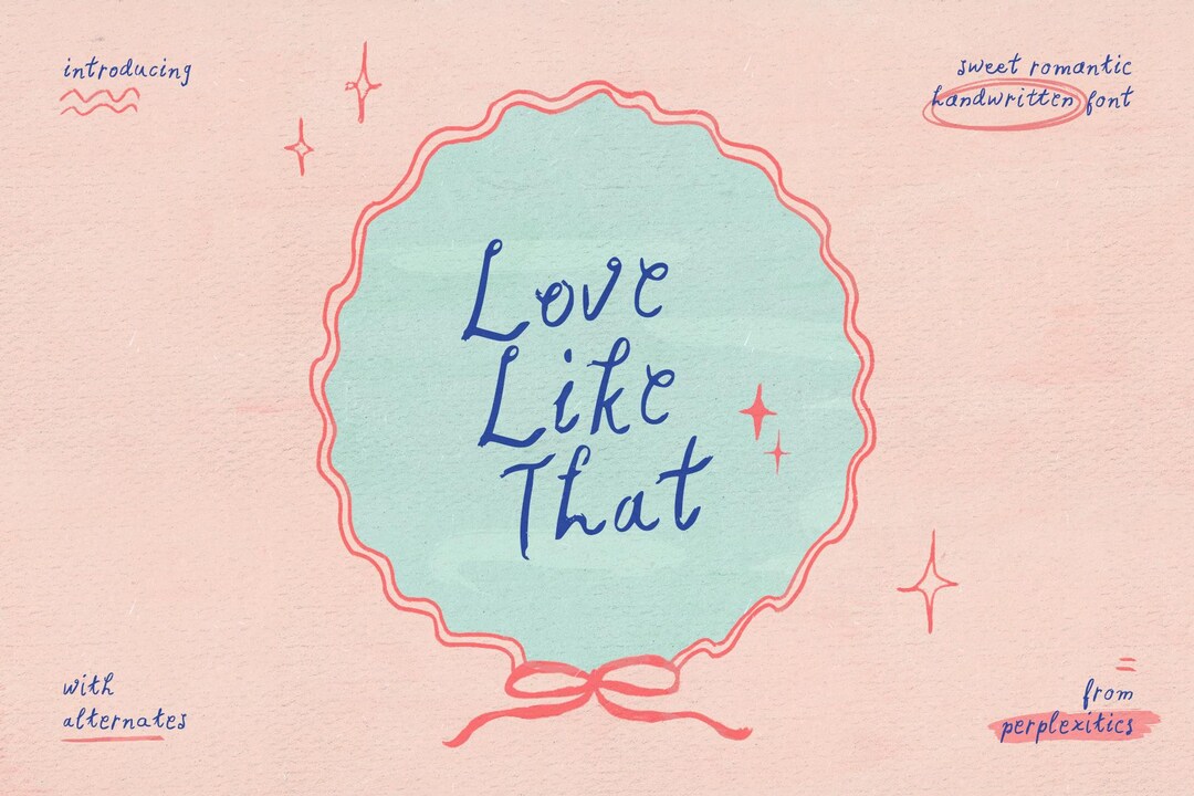 Sweet Romantic Handwritten Font for Wedding Projects or Branding ...