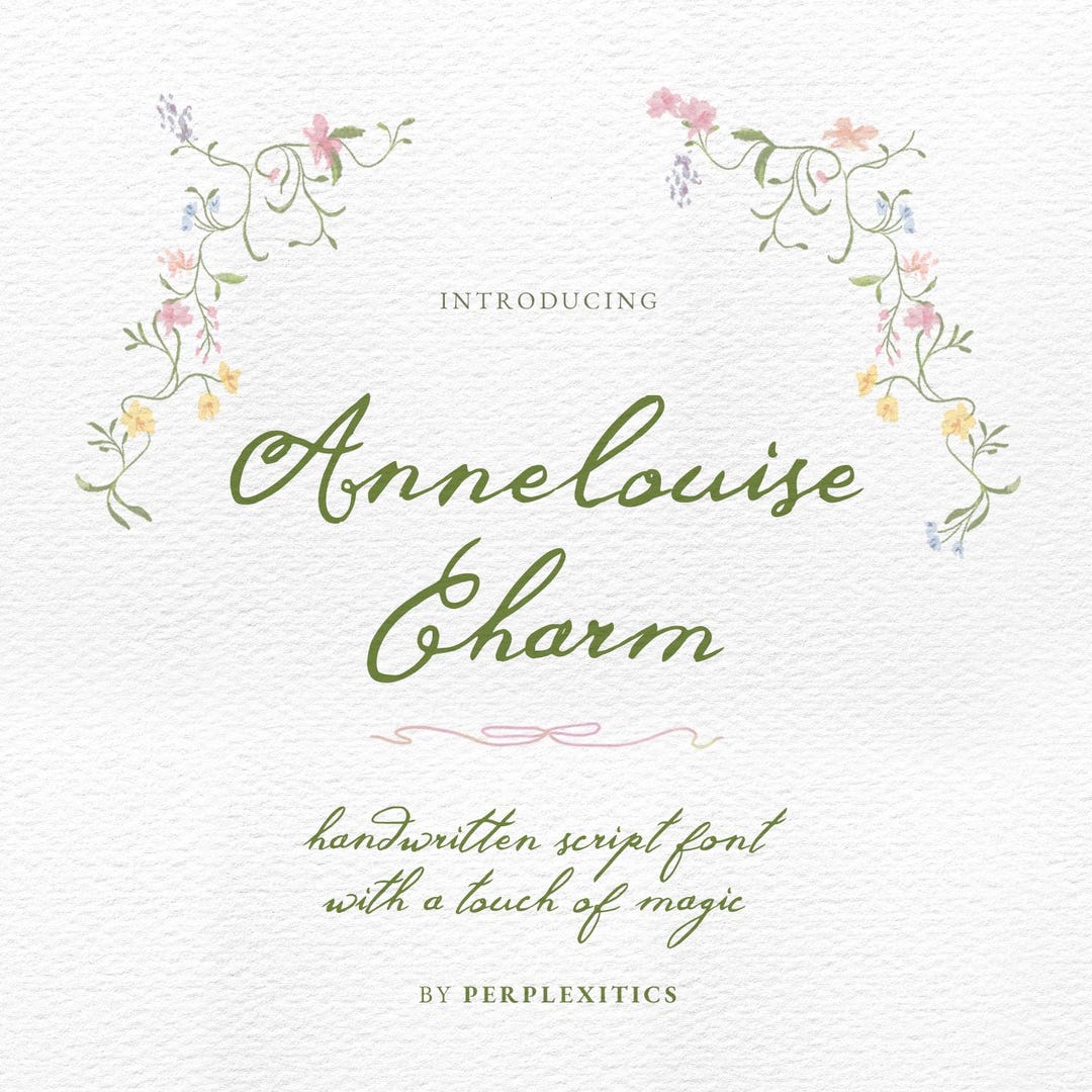 Whimsical Handwritten Script Font for Wedding, Branding, Logo, Magical ...