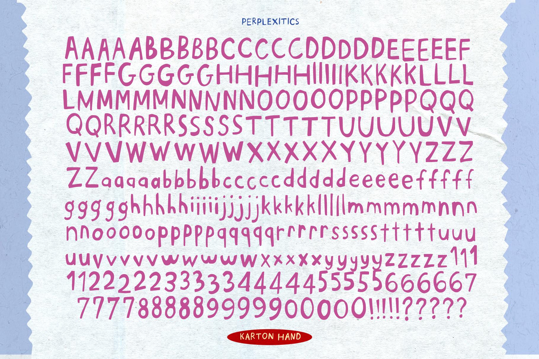 Karton Hand Font - Playful Cutout Paper Typeface, Handmade Cardboard ...