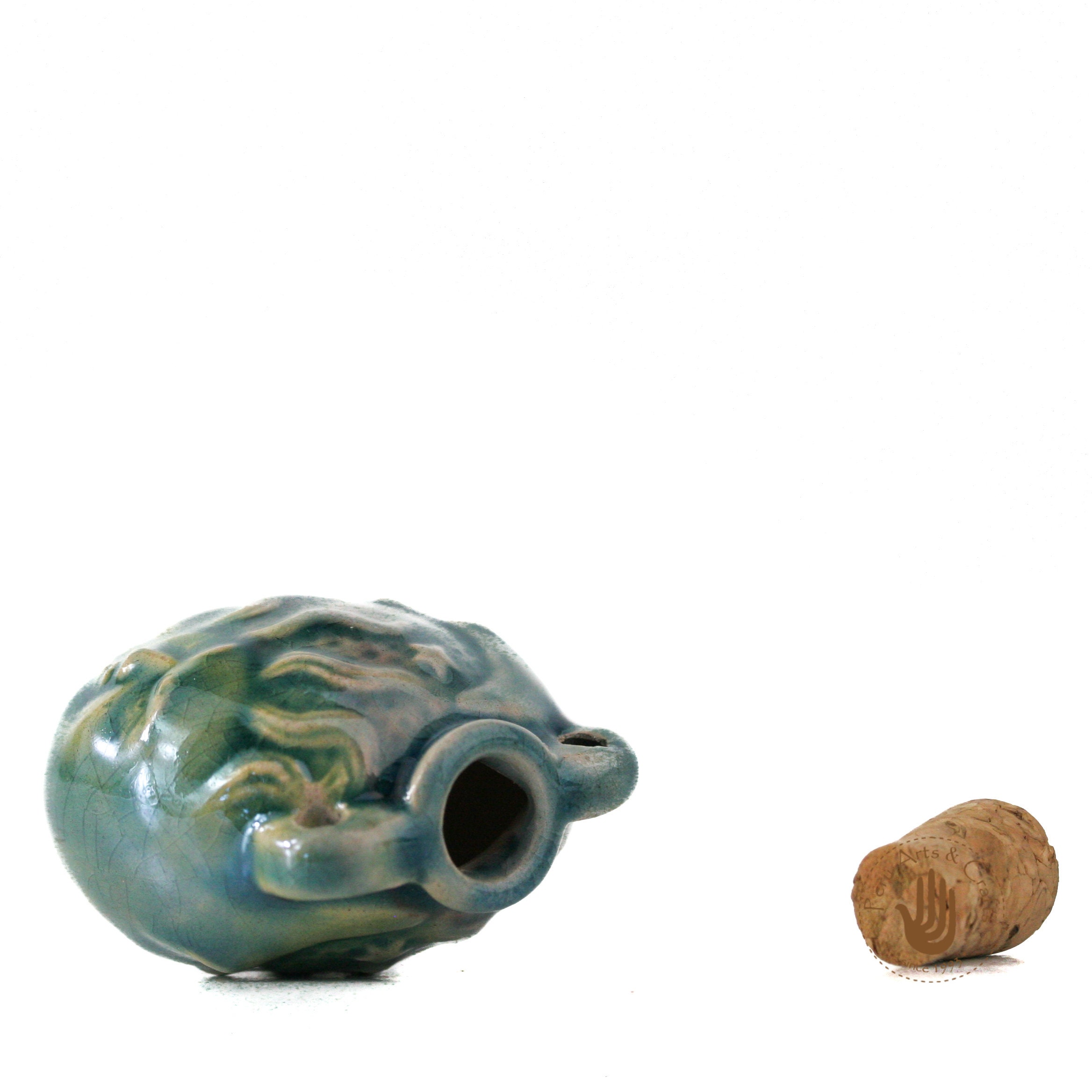 Moon & Sun Raku Bottle Raku Peruvian Cercamic Bottle for Essences ...