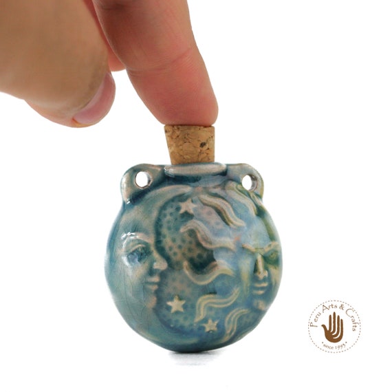 Moon & Sun Raku Bottle Raku Peruvian Cercamic Bottle for - Etsy