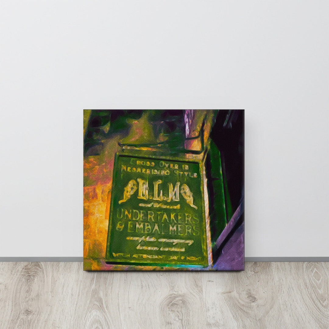 Knock Turn Alley Sign Embalmers 16x16 Inch Canvas Print Potterhead Fan ...