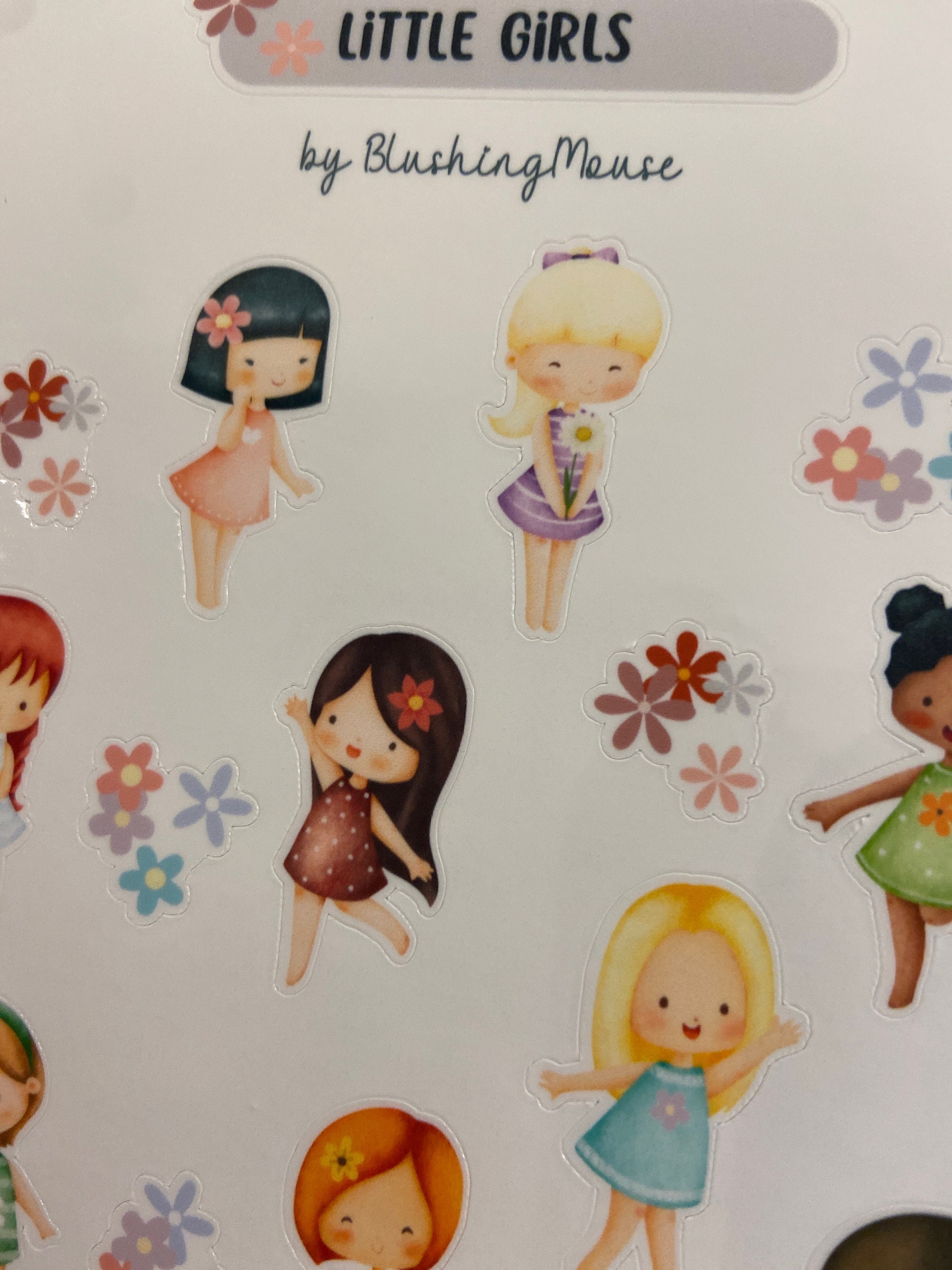 Little Girls Sticker Sheet - Etsy
