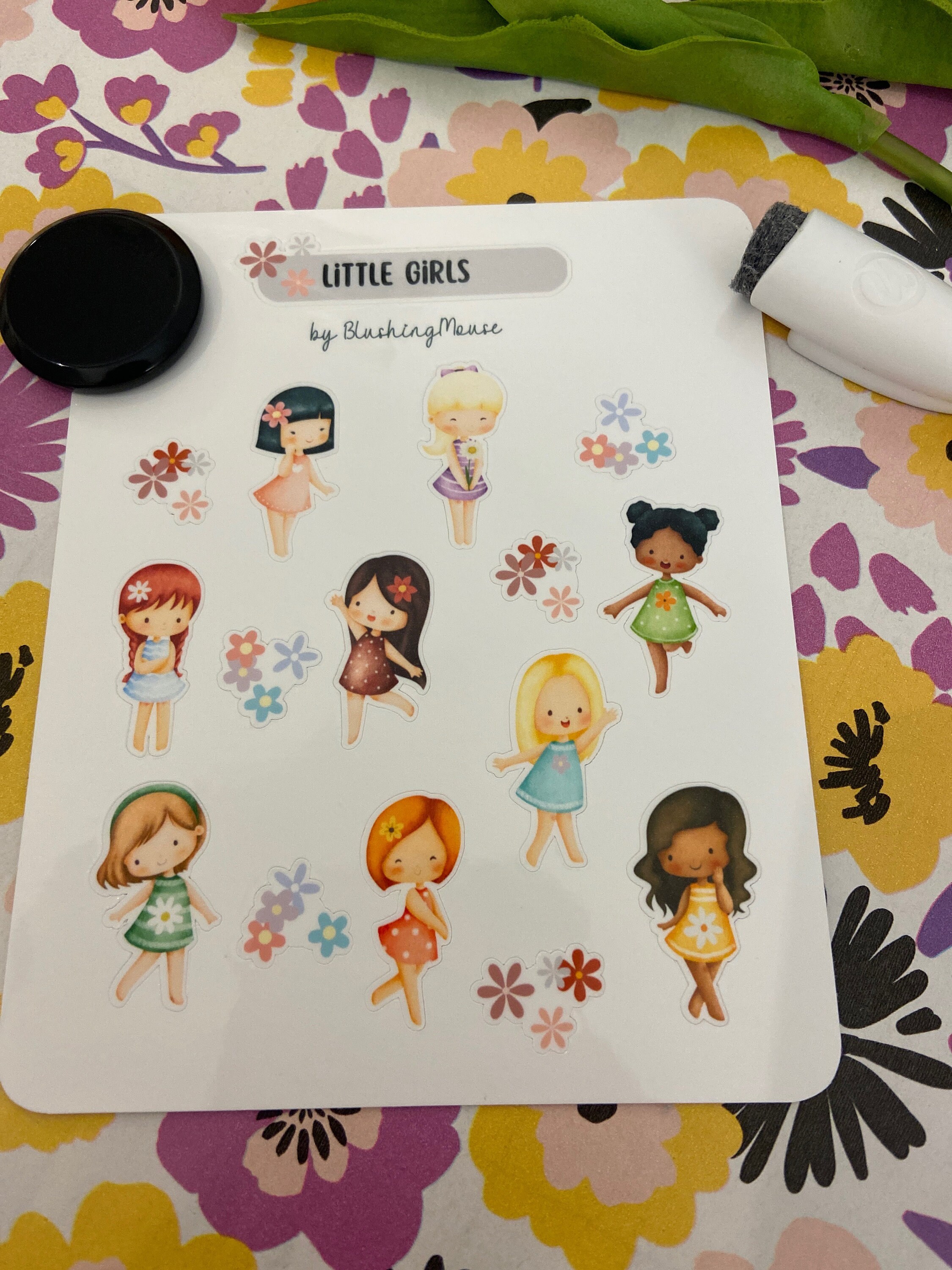 Little Girls Sticker Sheet - Etsy