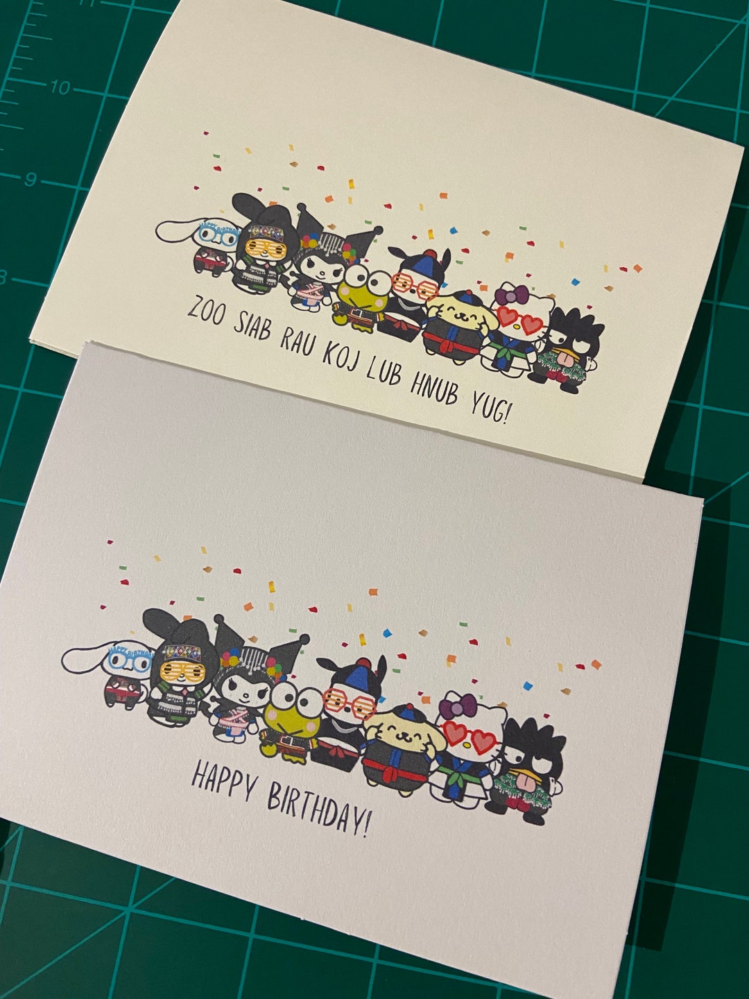 Hello Kitty and Friends Hmong Birthday Card - Etsy