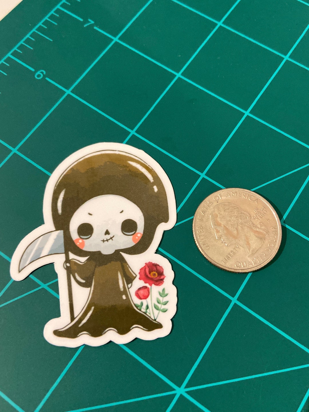 Grim Reaper Sticker - Etsy
