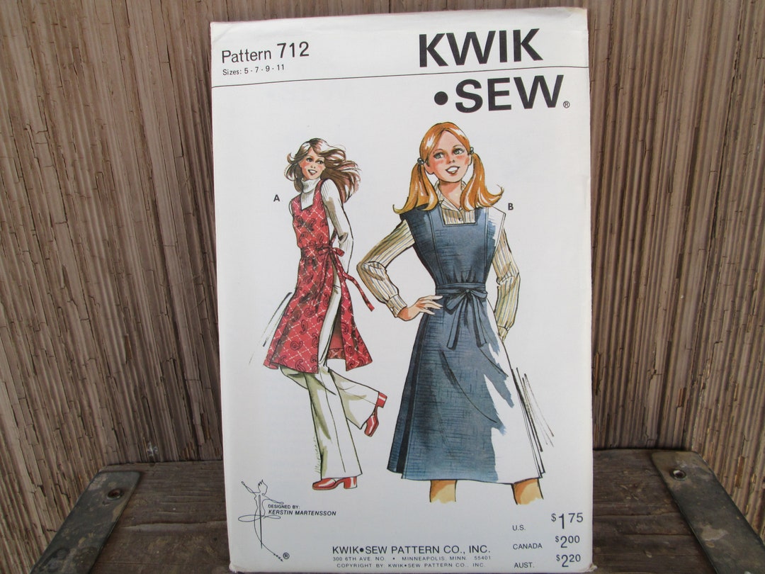 Vintage Kwik Sew Pattern # 712 Ladies Tunic Size 5, 7, 9, 11 Uncut; for ...