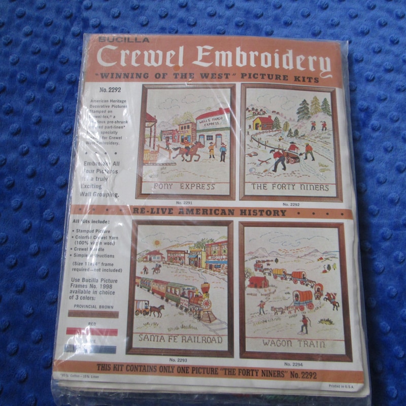 Vintage Bucilla Crewel Kit - Etsy