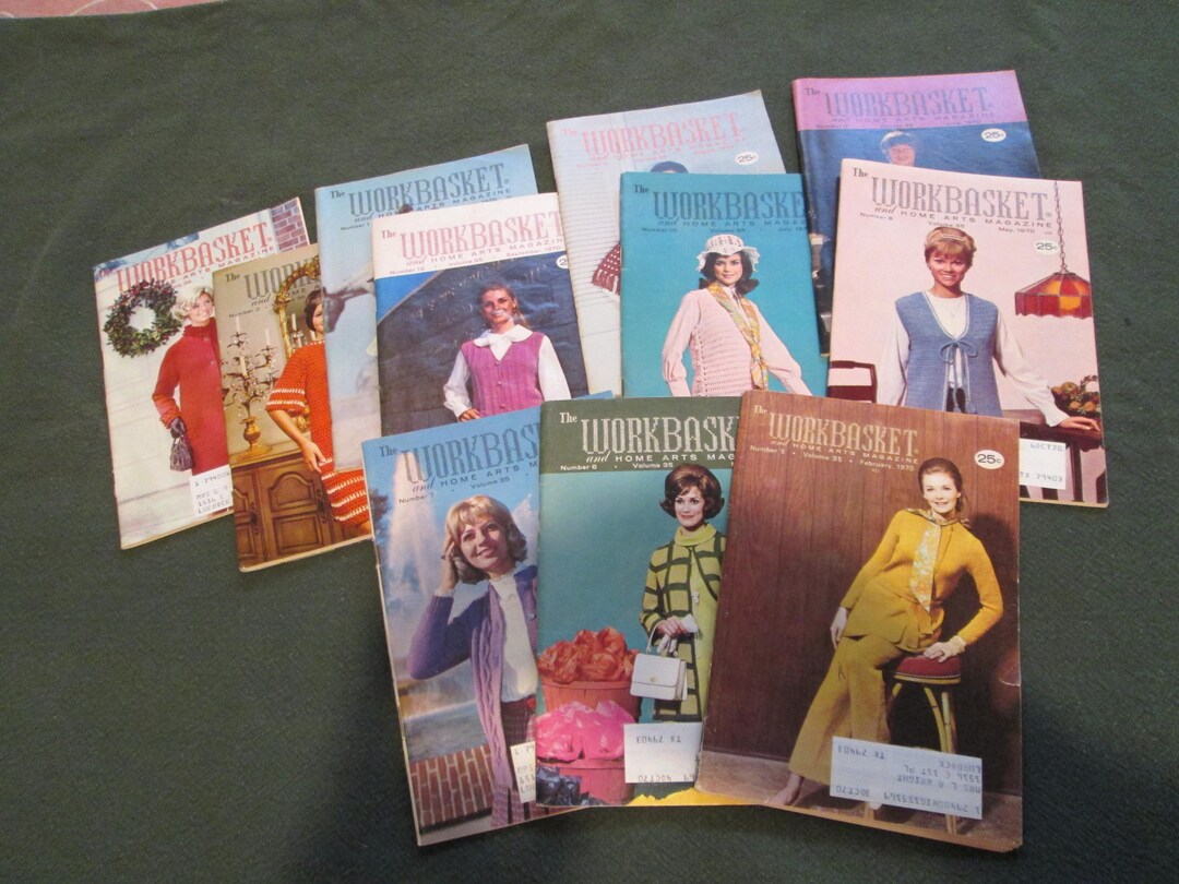Vintage 1970's the Workbasket Magazines, 11 Issues in Fair to Good ...