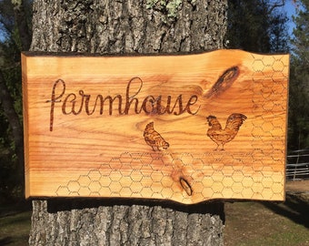 Wood slab signs | Etsy