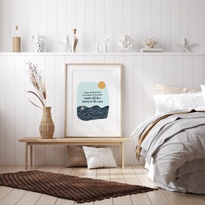 Count All the Waves in the Sea Sailboat and Waves Art Print for ...