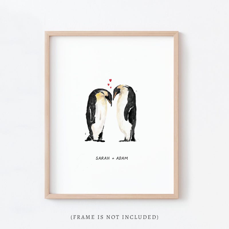 Penguin Watercolor - Etsy