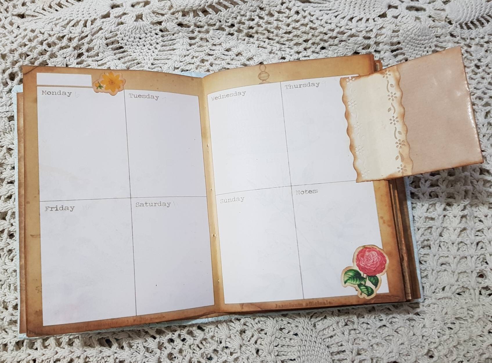 12 Month Flower Girl Planner, Junk Journal, Diary, Smash Book, Journal ...
