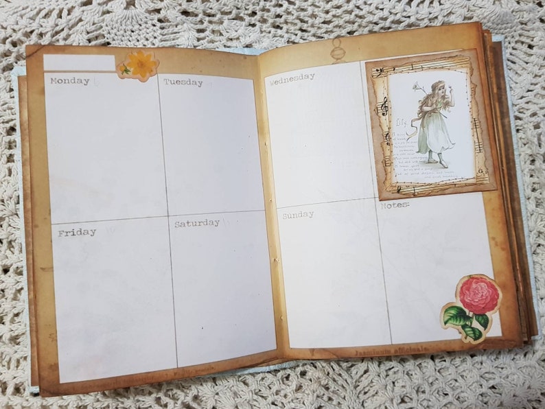 12 Month Flower Girl Planner, Junk Journal, Diary, Smash Book, Journal ...