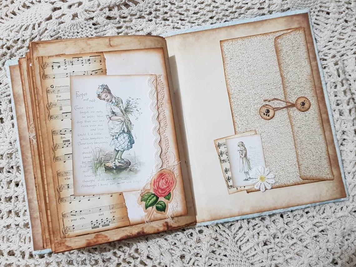 12 Month Flower Girl Planner, Junk Journal, Diary, Smash Book, Journal ...