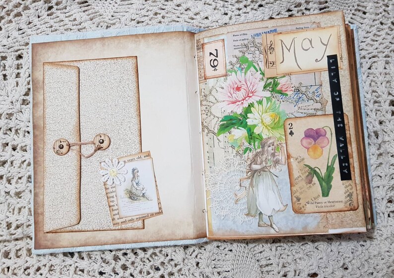 12 Month Flower Girl Planner, Junk Journal, Diary, Smash Book, Journal ...