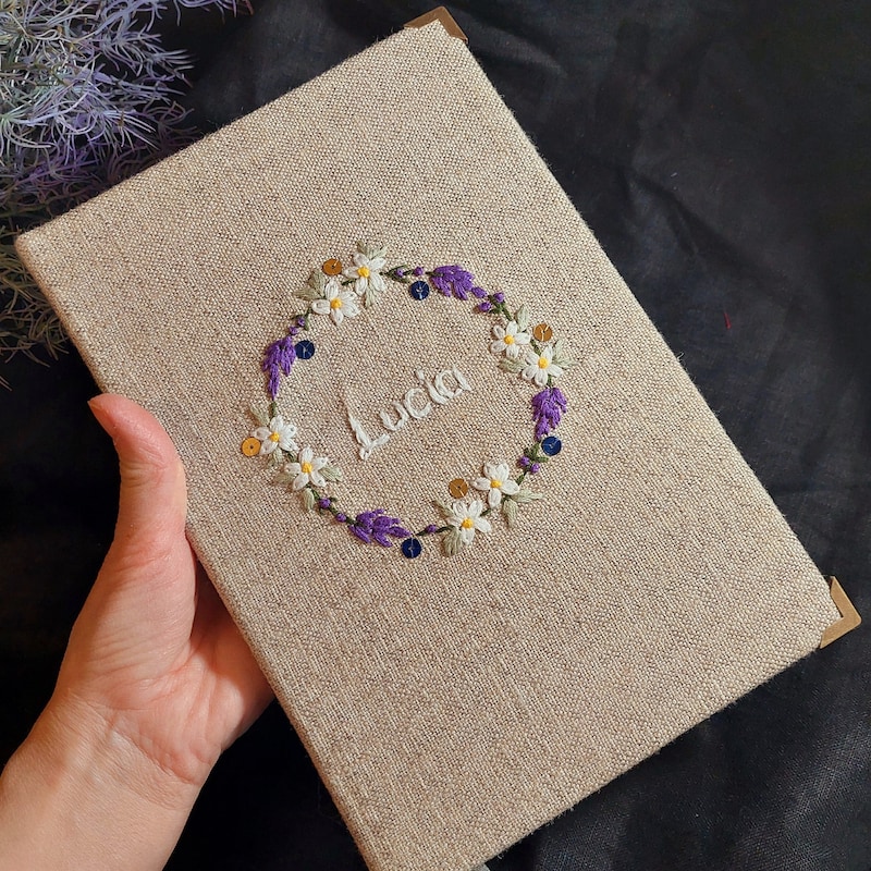 Embroidered Notebook - Etsy
