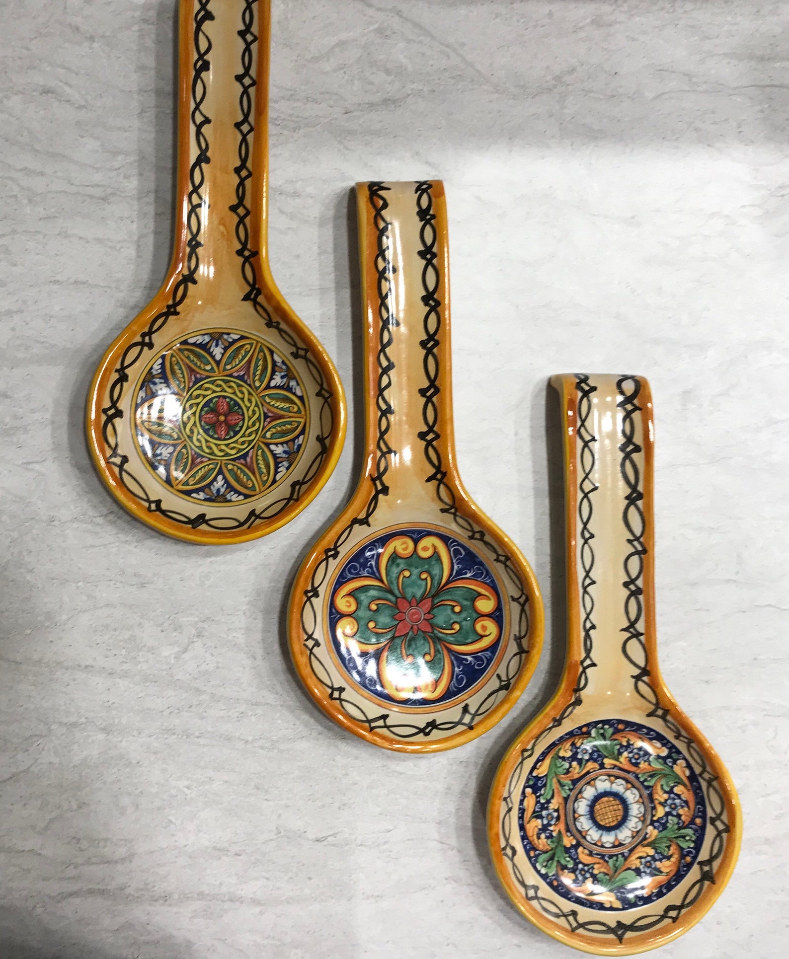 MADE IN SICILY Spoon Rest in Ceramica / Caltagirone Italy | Etsy