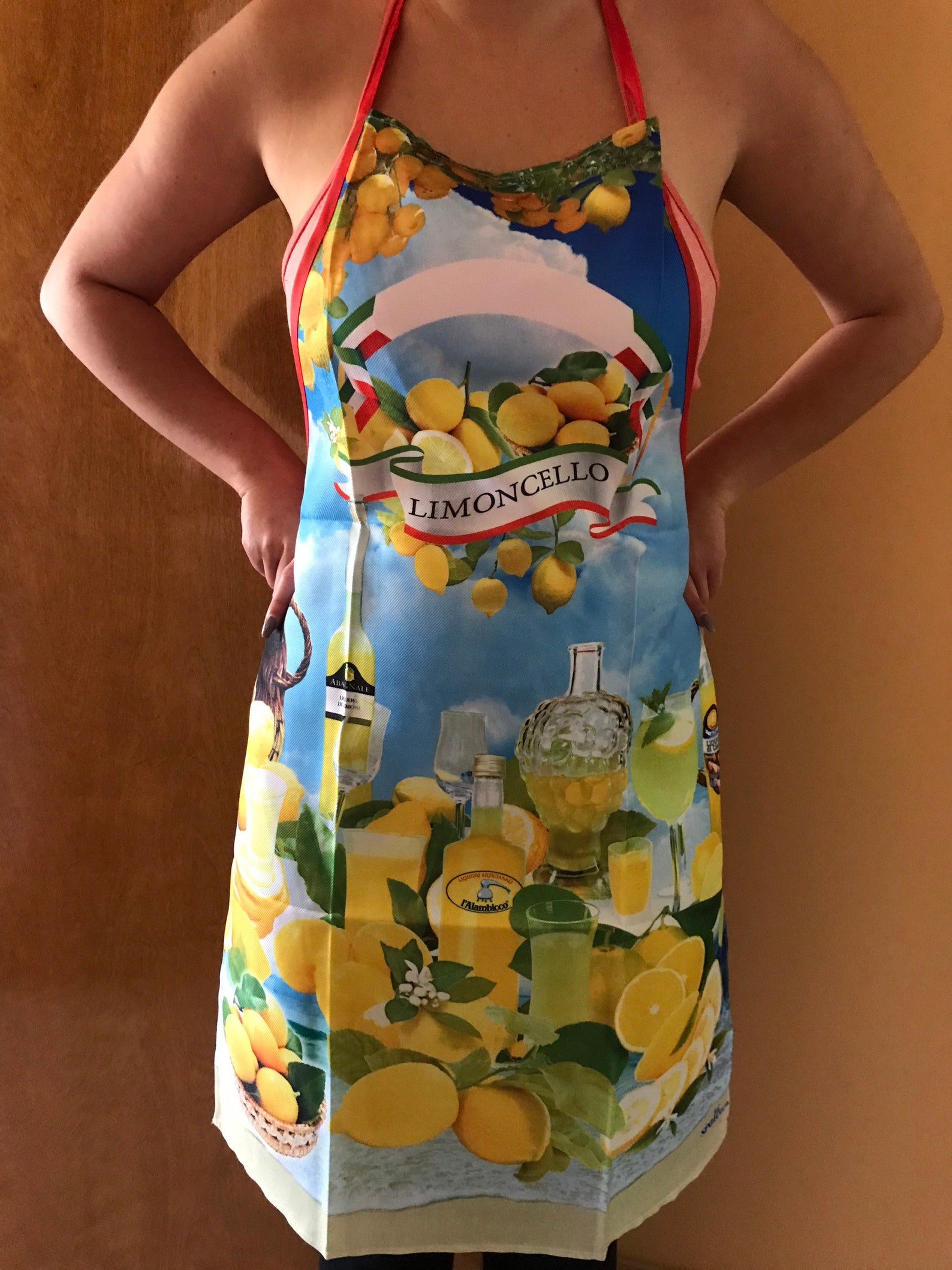 From Italy Limoncello Apron Lemon Apron Etsy