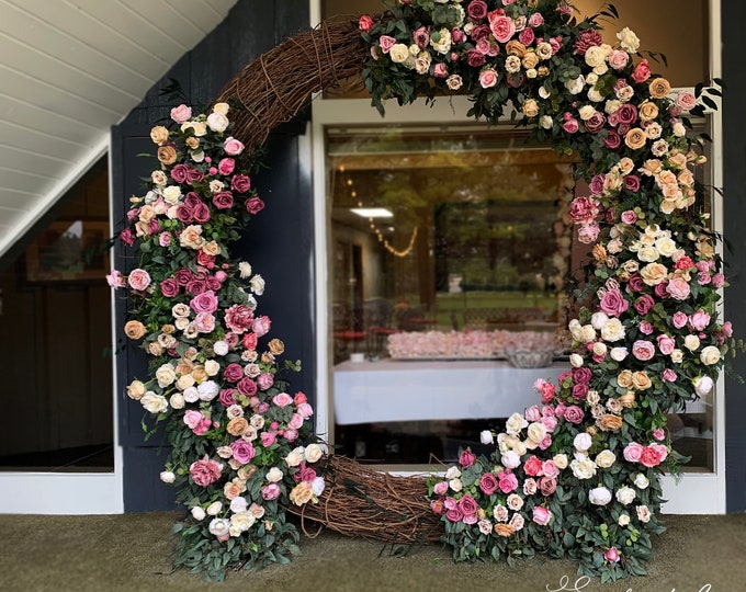 Grapevine Circle Arch for Wedding Ceremony - Backdrop - Etsy