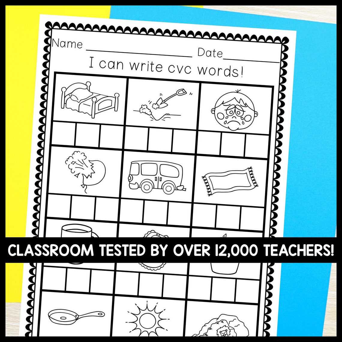 Write Cvc Words Worksheets For Kindergarten And 1st Grade Phonics