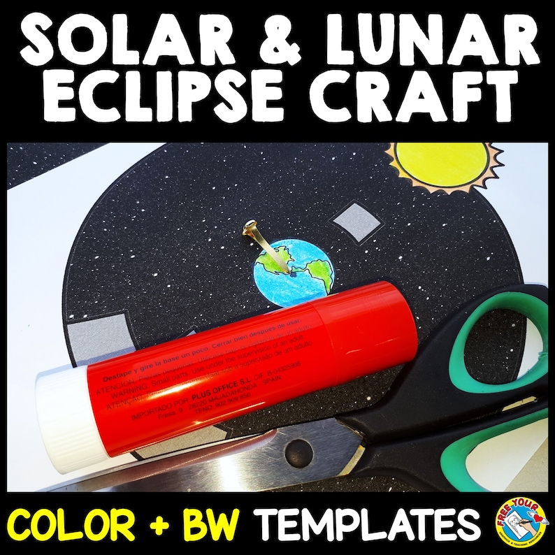 Solar and Lunar Eclipse Educational Craft Activity Spinner Science ...