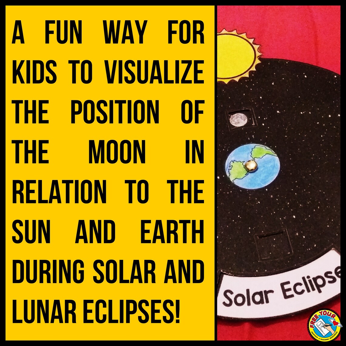 Solar and Lunar Eclipse Educational Craft Activity Spinner Science ...