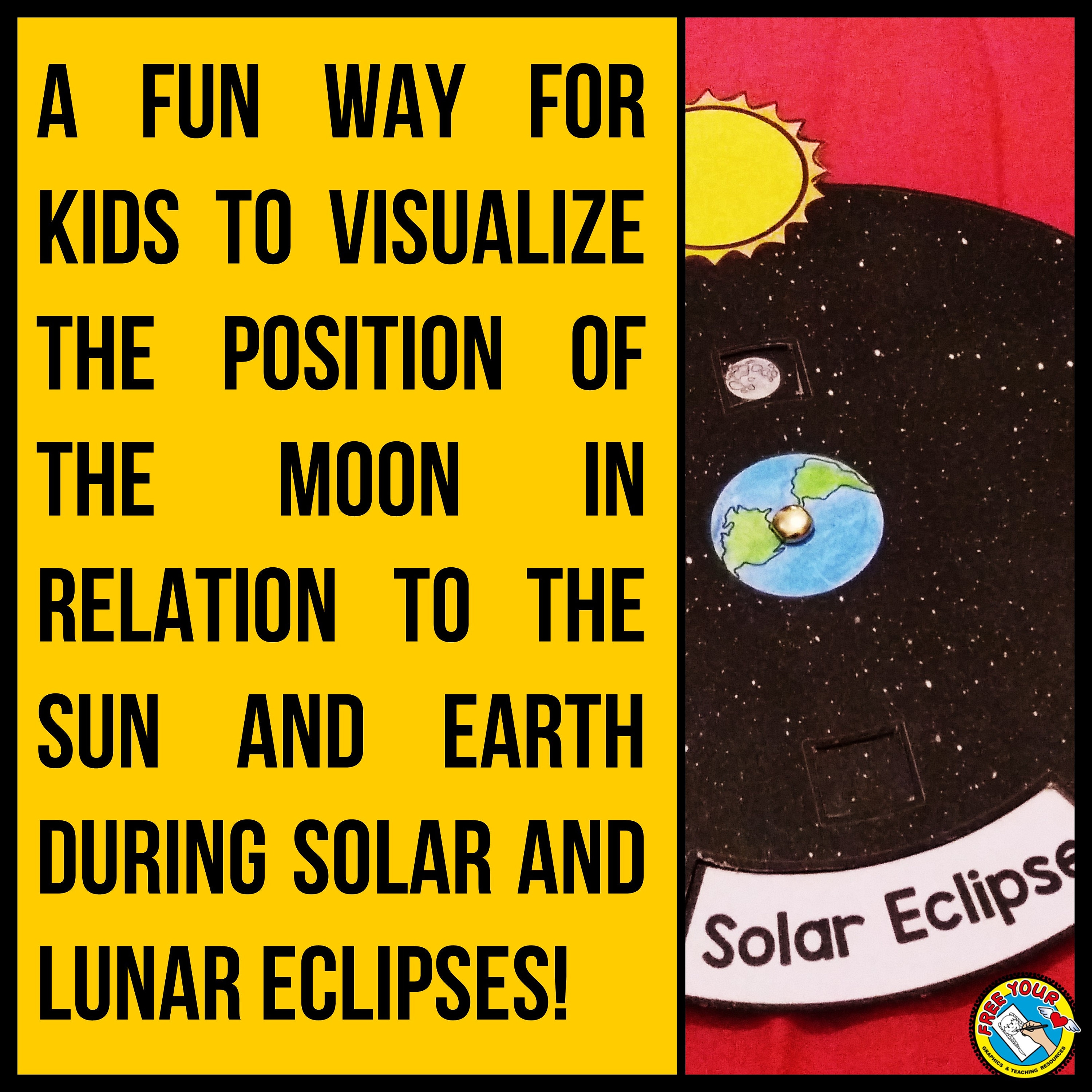 Solar and Lunar Eclipse Educational Craft Activity Spinner Science ...