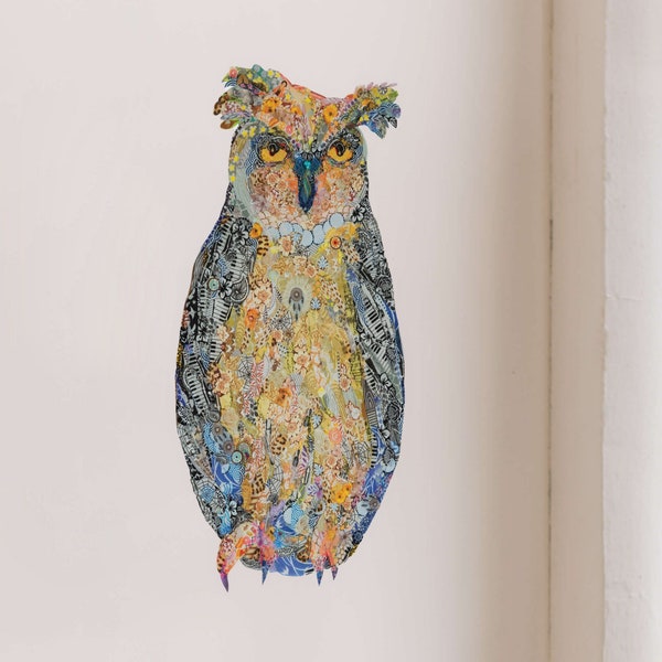 Colorful Owl Print - Etsy