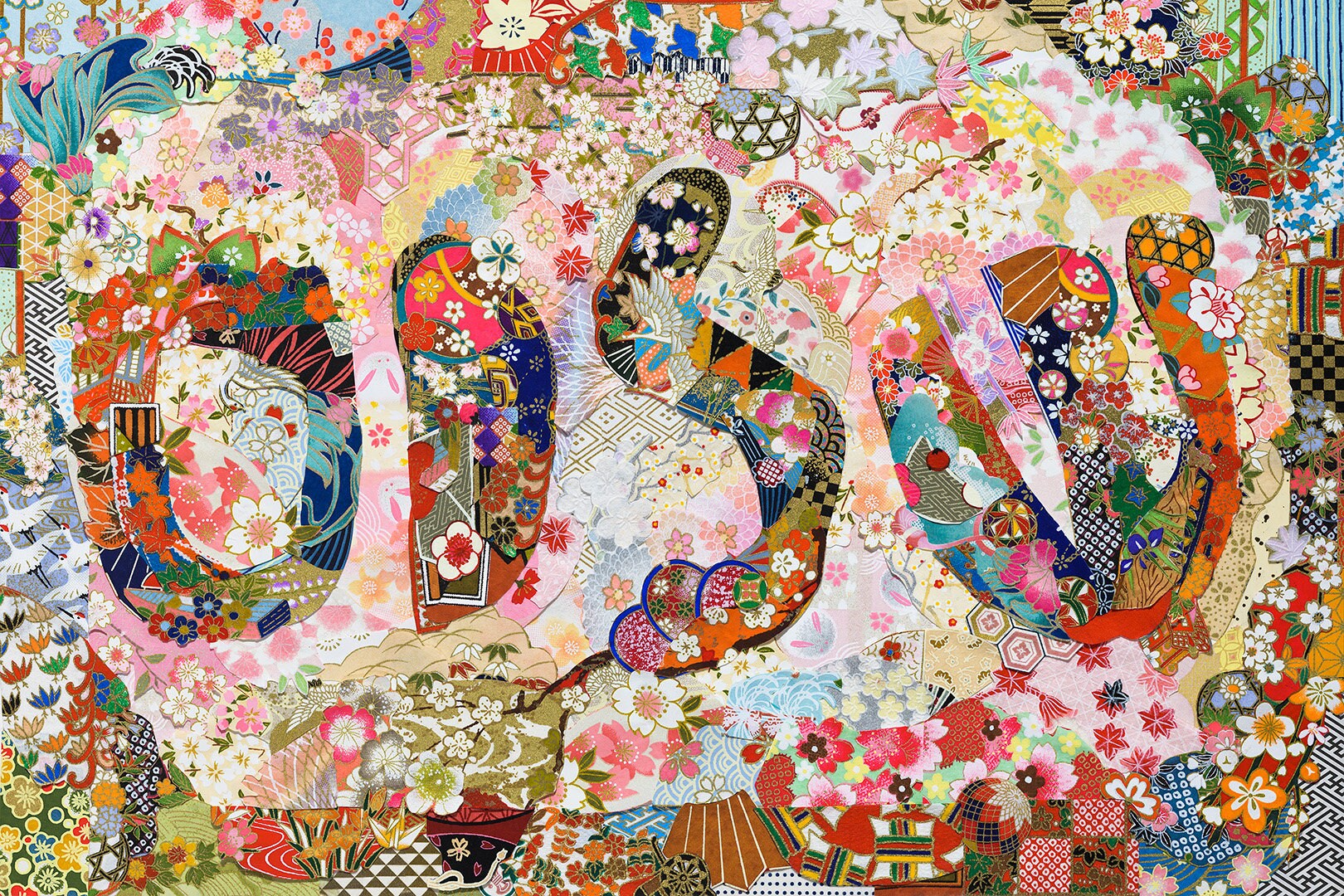 Shalom Wall Art Handmade Collage Artwork With the Word peace in Hebrew ...