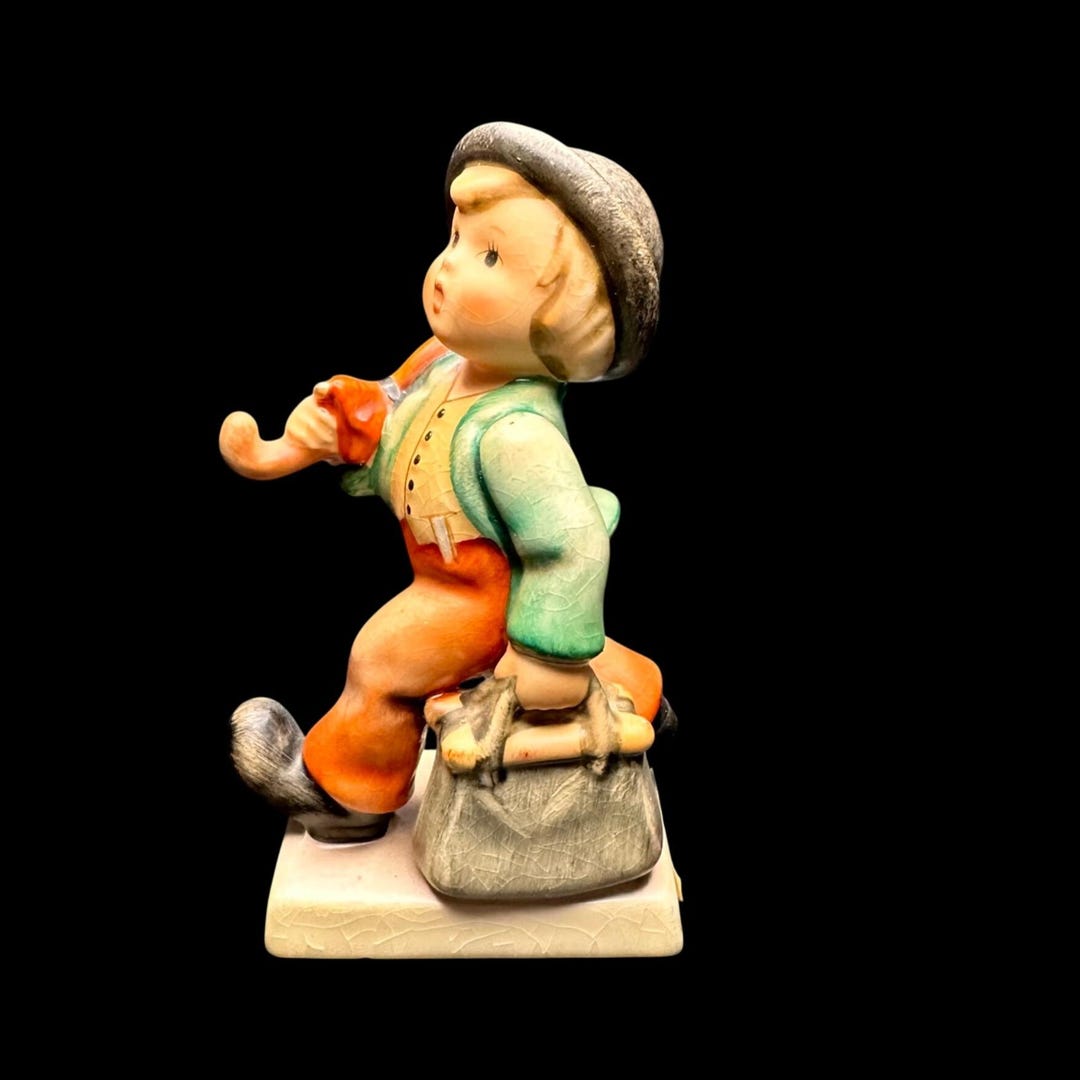 Goebel Hummel Merry Wanderer Figurine TM5 Boy With Bag & Umbrella 4 ...