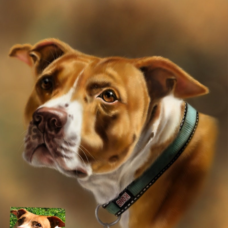 Digital Pet Portrait - Etsy